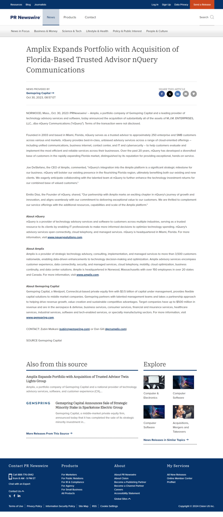 Acquisition Press Release Examples [+ Templates]