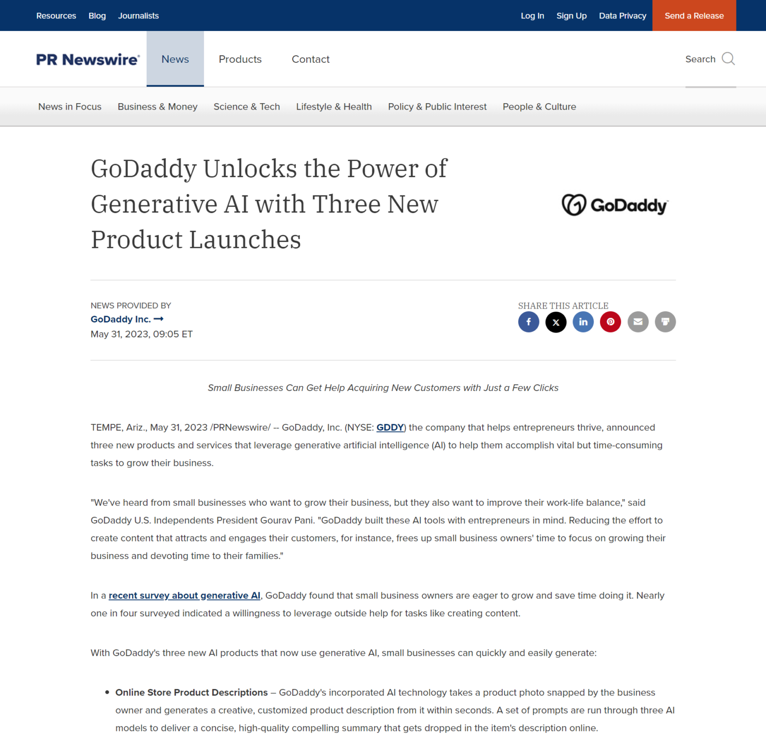 Product Launch Press Release Examples