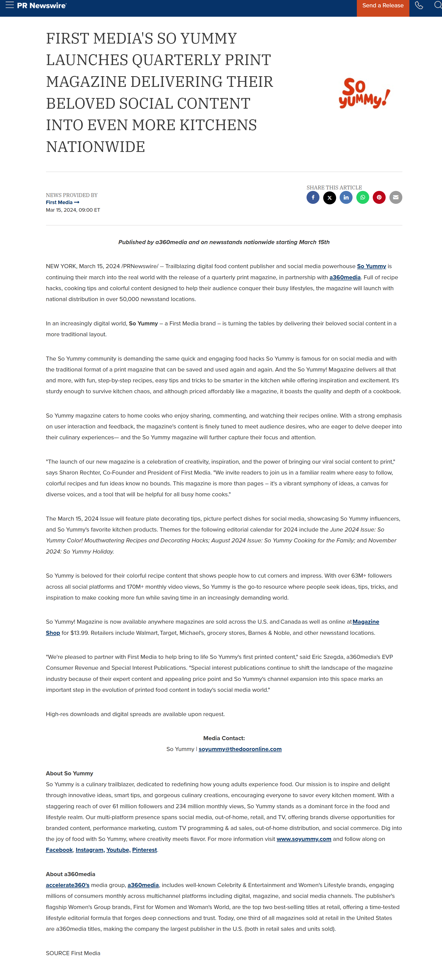 Magazine Press Release Examples and Templates